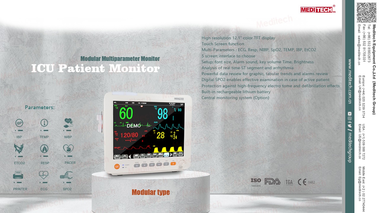 Patient Monitor “MD-12M” measuring:- SpO2, PR, NIBP, temperature, RESP ...